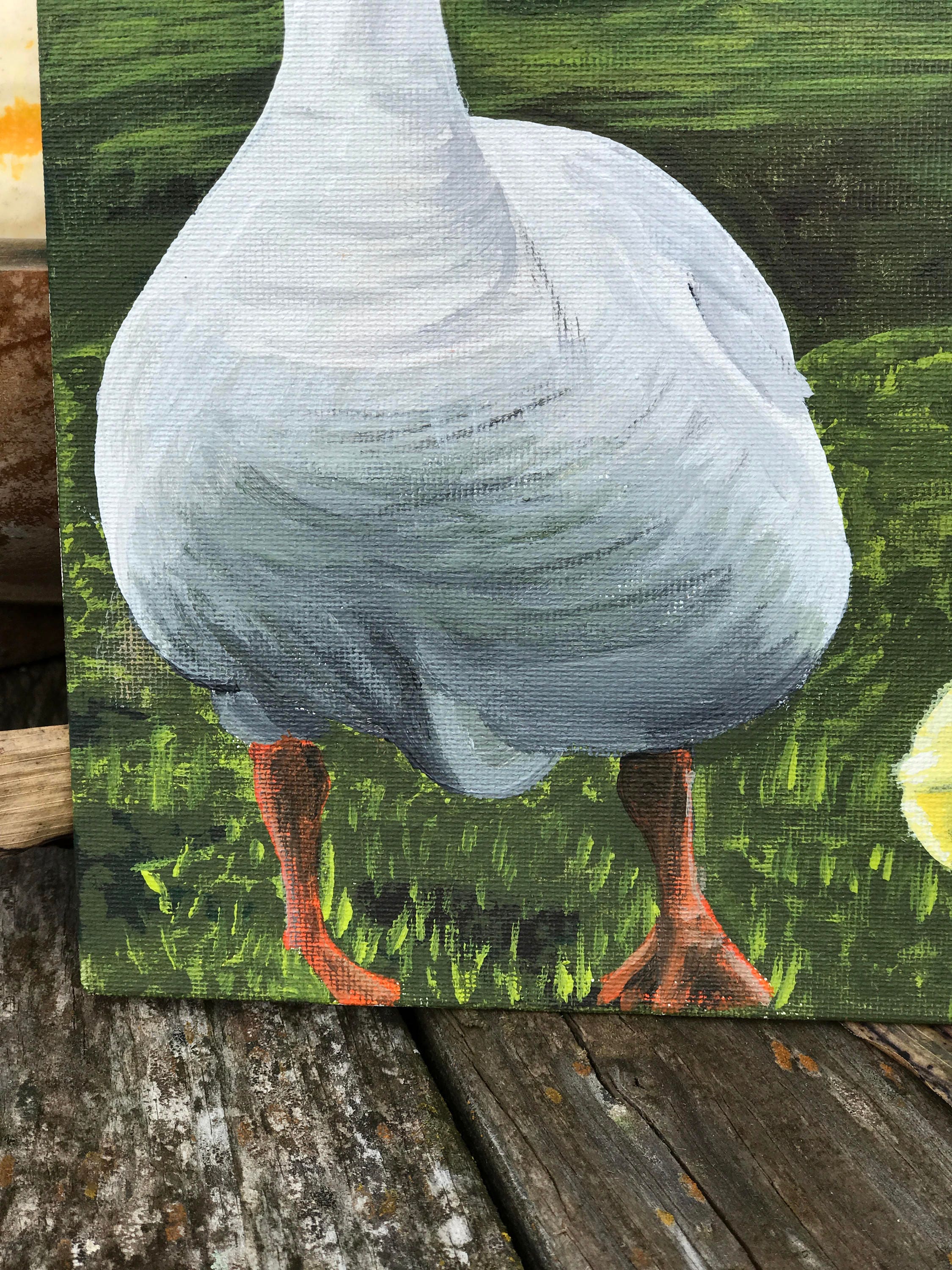 Mother Goose and Gosling Original Painting Handmade Barn Wood - Etsy