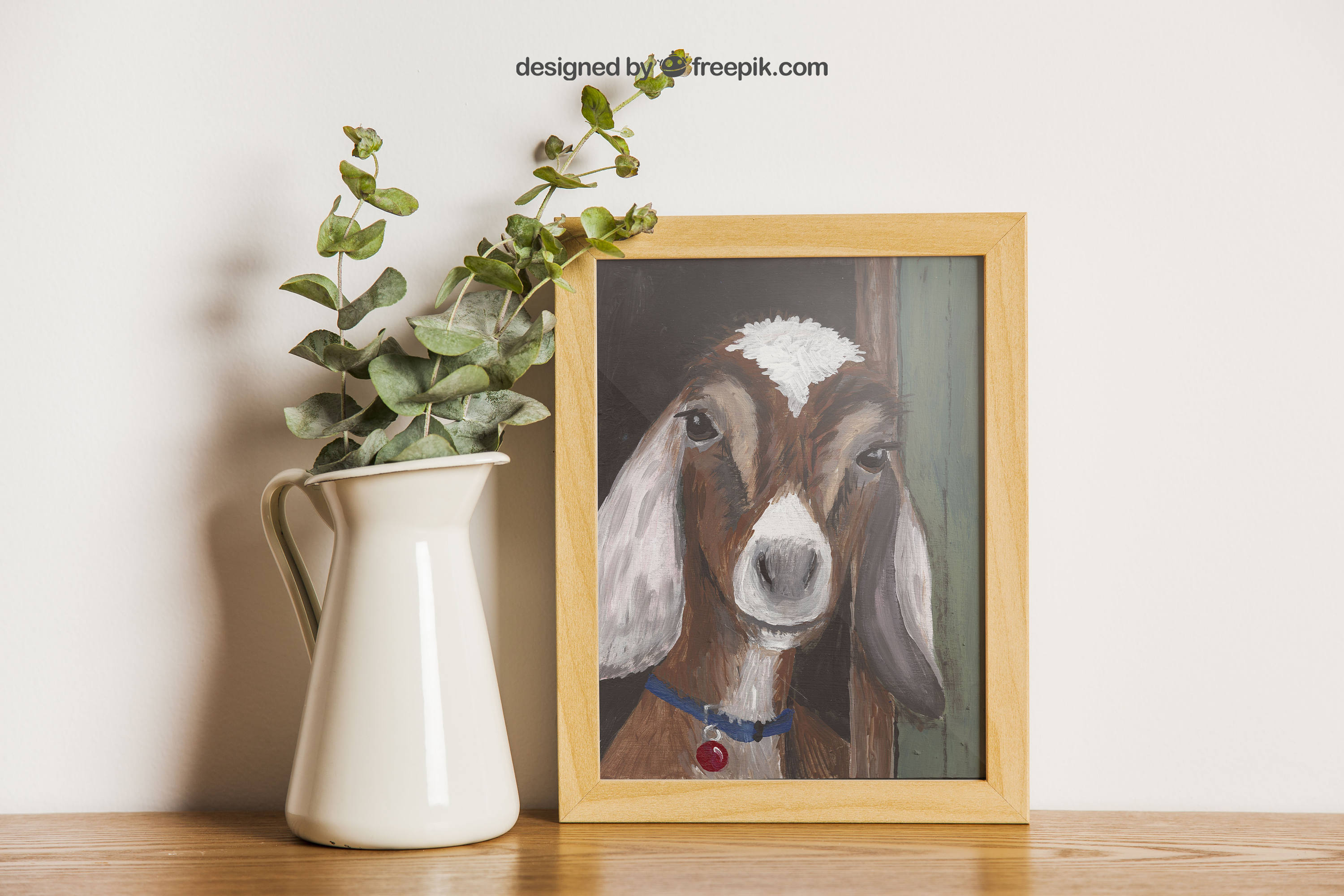 Goat Art Print, Original Goat Painting With Green Barn, Farmhouse ...