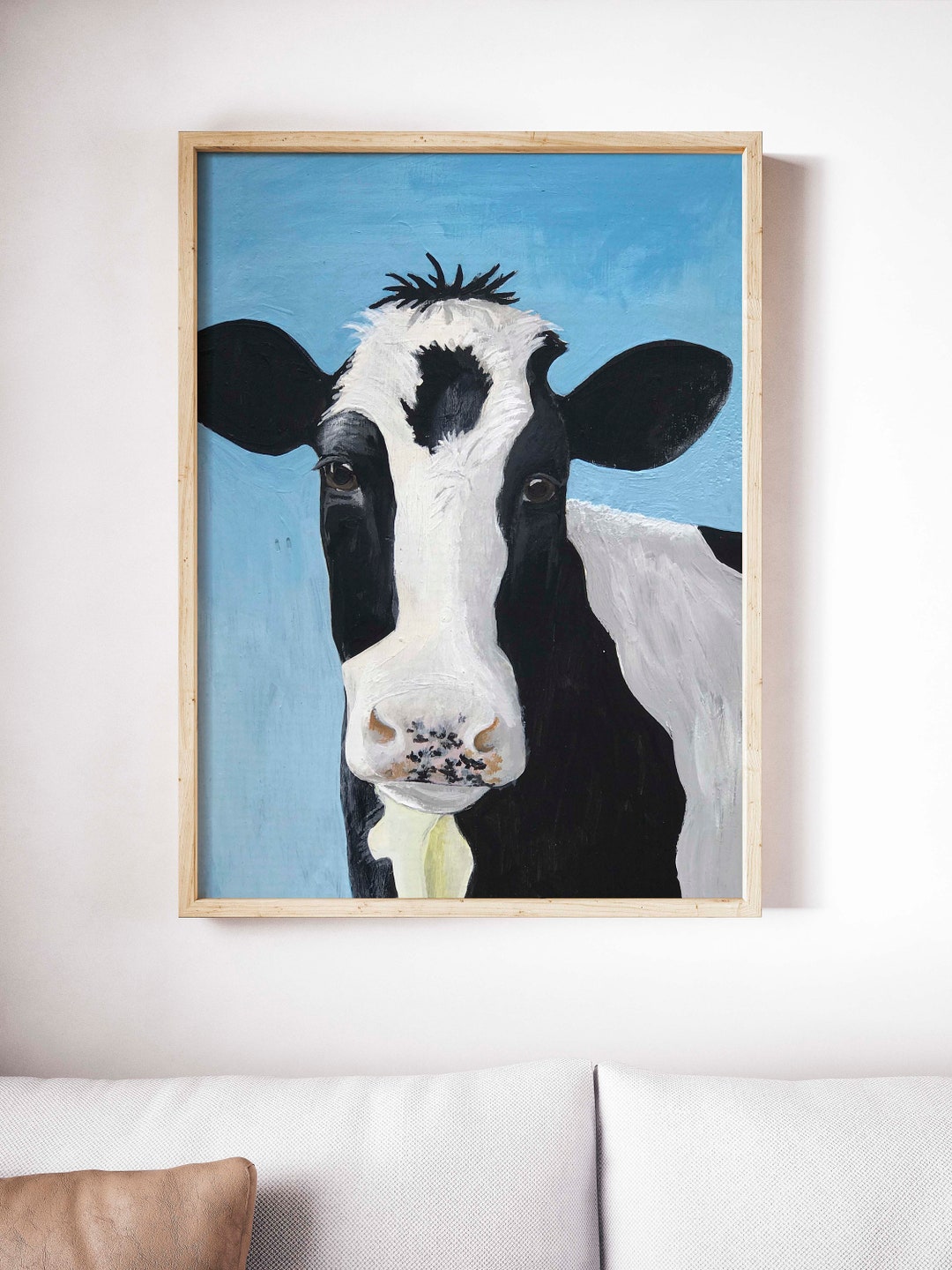 Holstein Cow Print: Black and White Farmhouse Wall Art - Etsy