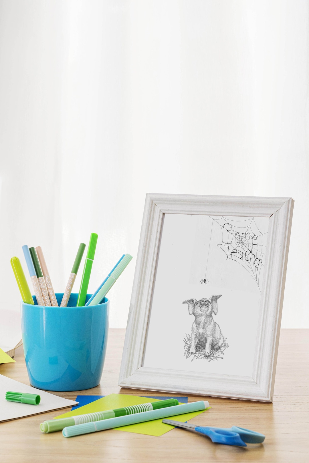 Charlotte’s Web Some Teacher Art Sketch Wilbur the Pig Pencil Drawing ...