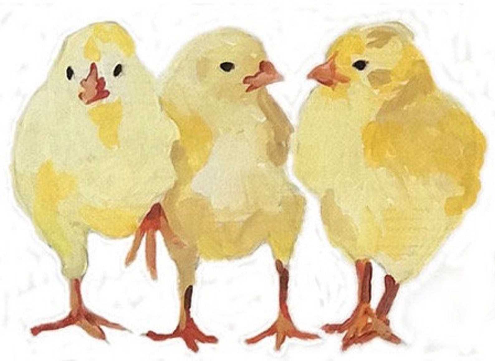 Three Little Chicks Art Print Farmhouse Nursery Decor Chick | Etsy