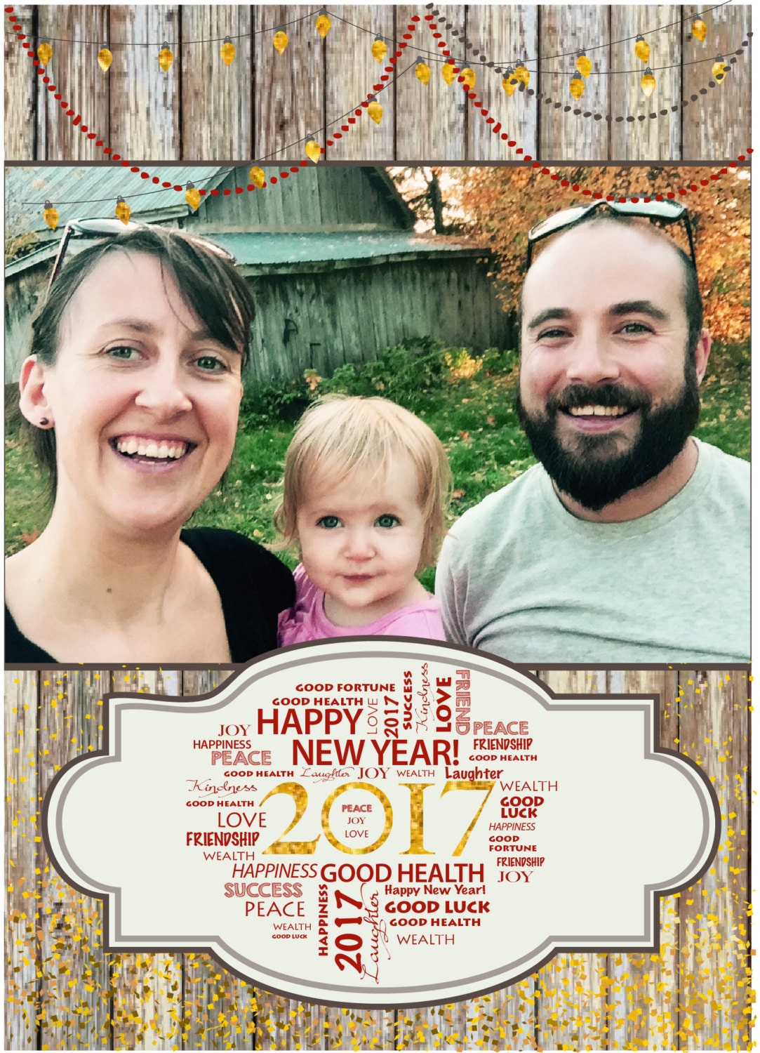New Years "year in Review" Infographic Card - Barnboard, Chalkboard or ...
