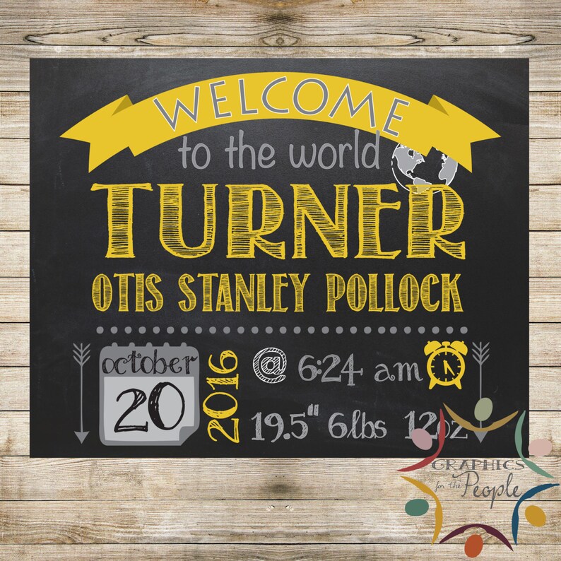 Welcome Baby Sign - Etsy
