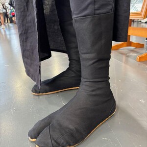 Black Traditional Japanese Tabi Boots Jikatabi - Long - Etsy