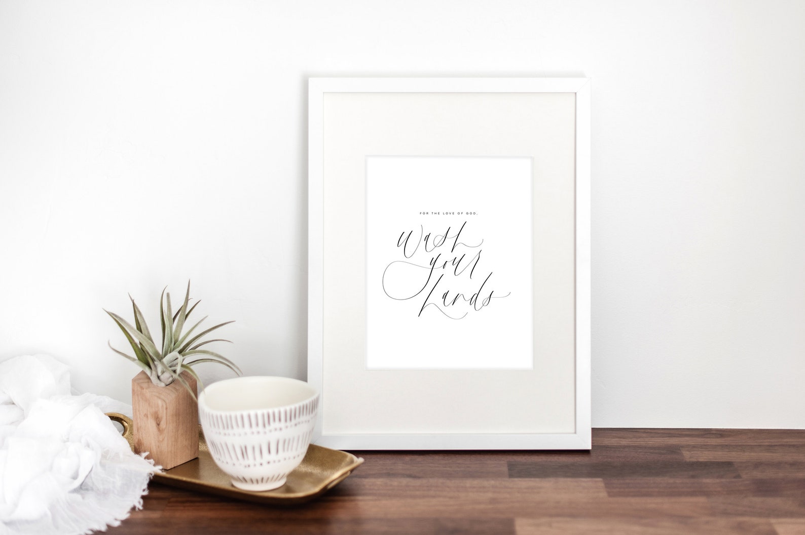 WASH YOUR HANDS Printable Handwritten Art // Calligraphy Digital ...