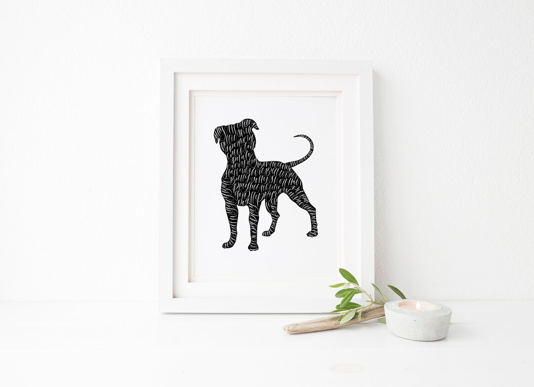 Pit Bull Calligraphy Wordy Art Print - Etsy