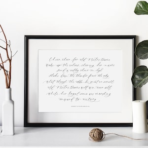 Notre Dame Fight Song Calligraphy Wordy Art Print - Etsy