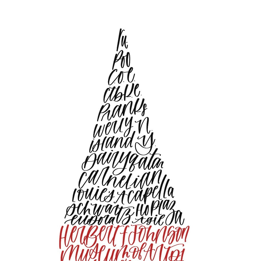 Cornell Calligraphy Wordy Art Print | Etsy