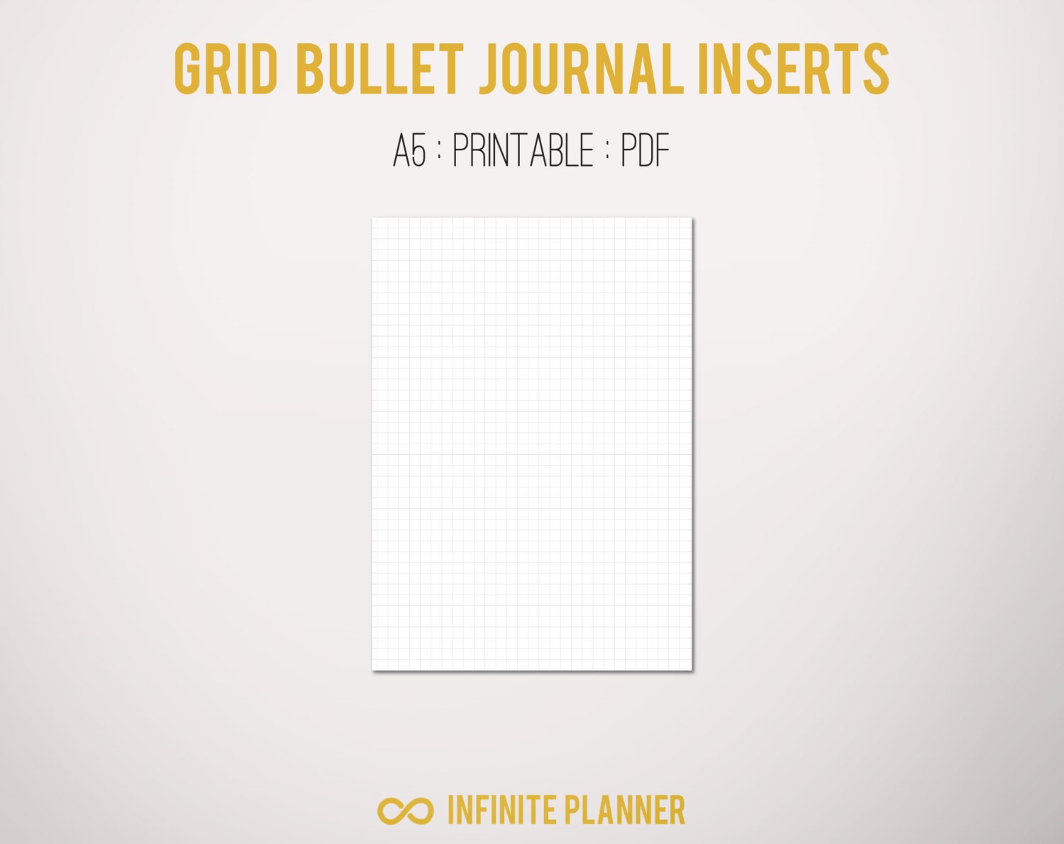 A5 Square Grid Page Bullet Journal Printable - Etsy