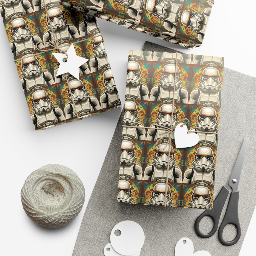 Galactic Wars Gift Wrapping Paper Star-inspired, Space Saga Design ...