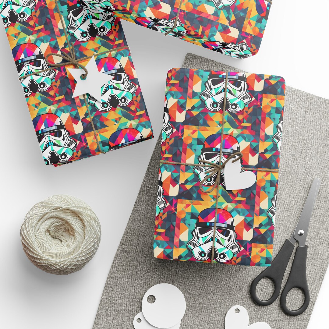 Abstract Stormtrooper Art Gift Wrapping Paper - Unique Star Wars ...