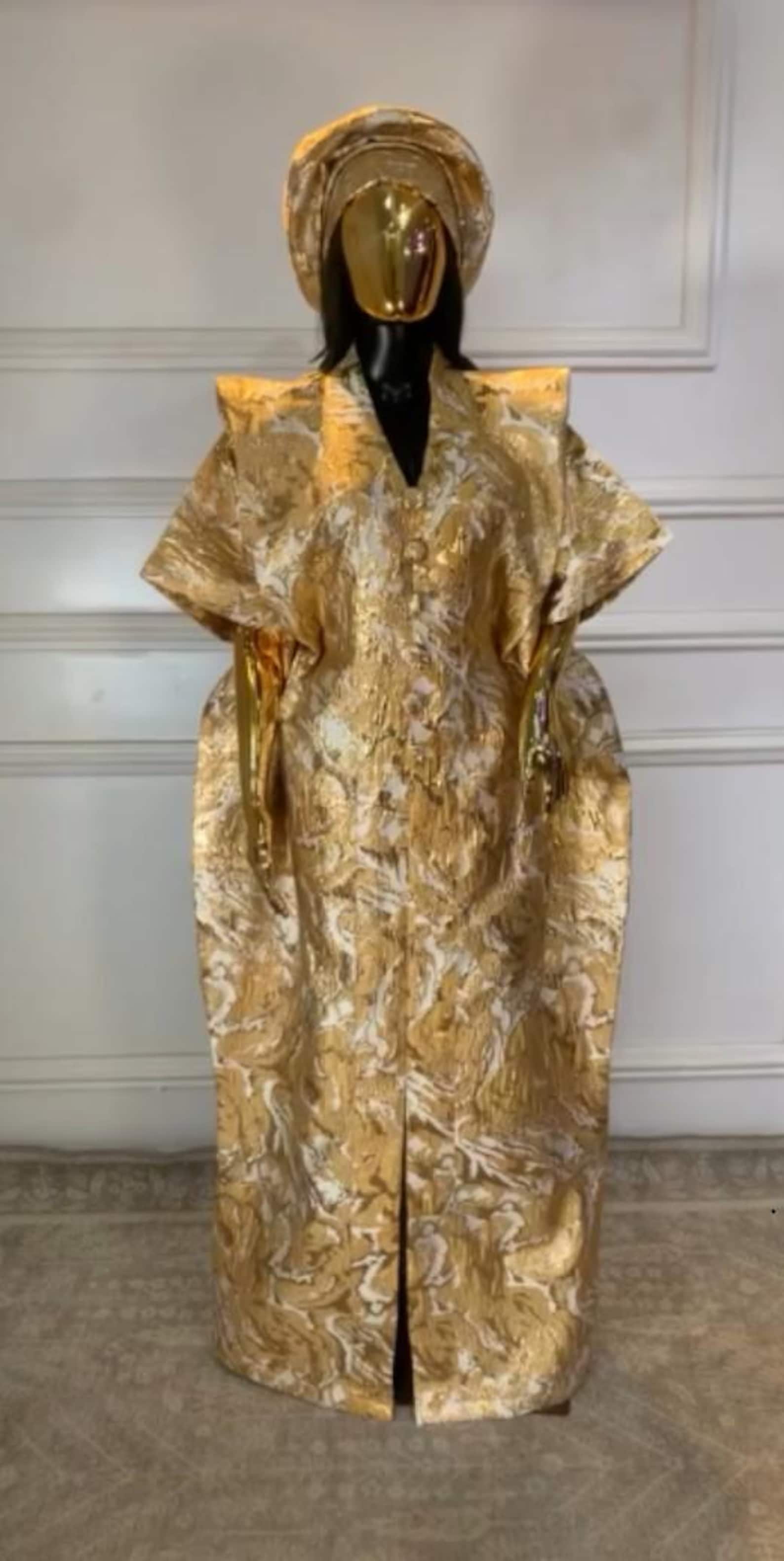 African Brocade Boubou Dress| Rich Aunty| Danshiki | Kaftan| Jalabiya ...