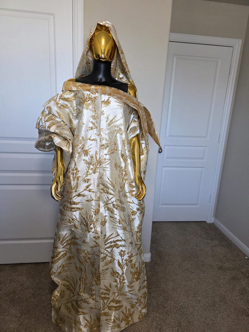 Off Shoulder African Brocade, Boubou Dress| Rich Aunty| Kaftan ...