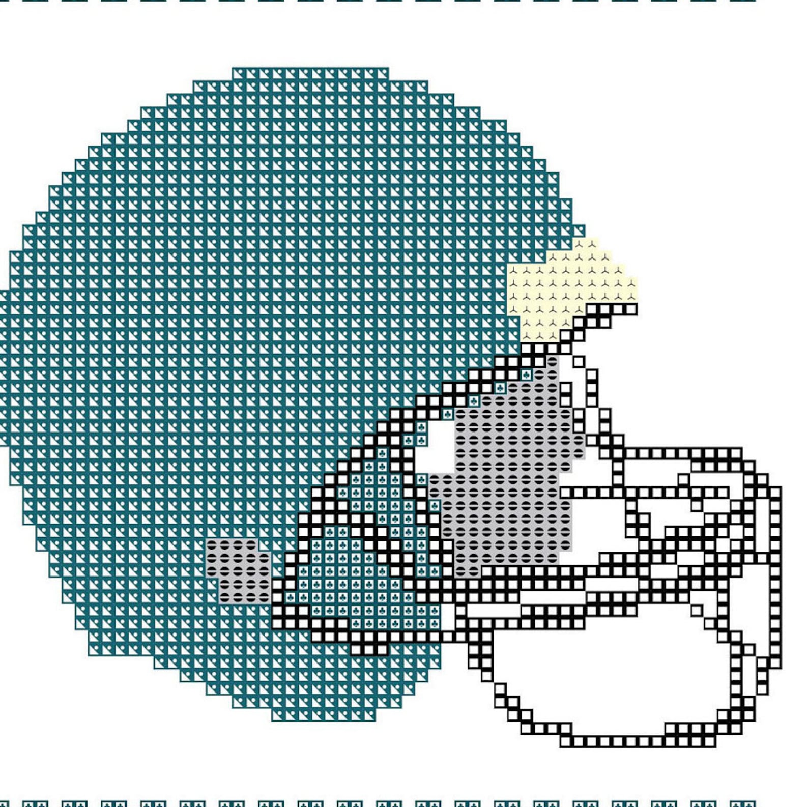 Football Cross Stitch Pattern DIY Cross Stitch Baby Cross - Etsy