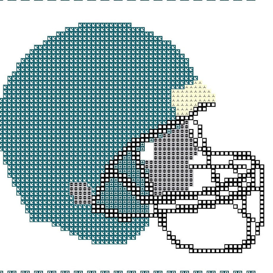 Football Cross Stitch Pattern DIY Cross Stitch Baby Cross - Etsy