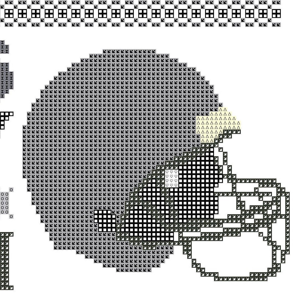 Raiders Football Birth announcement Pattern DIY Cross Stitch | Etsy