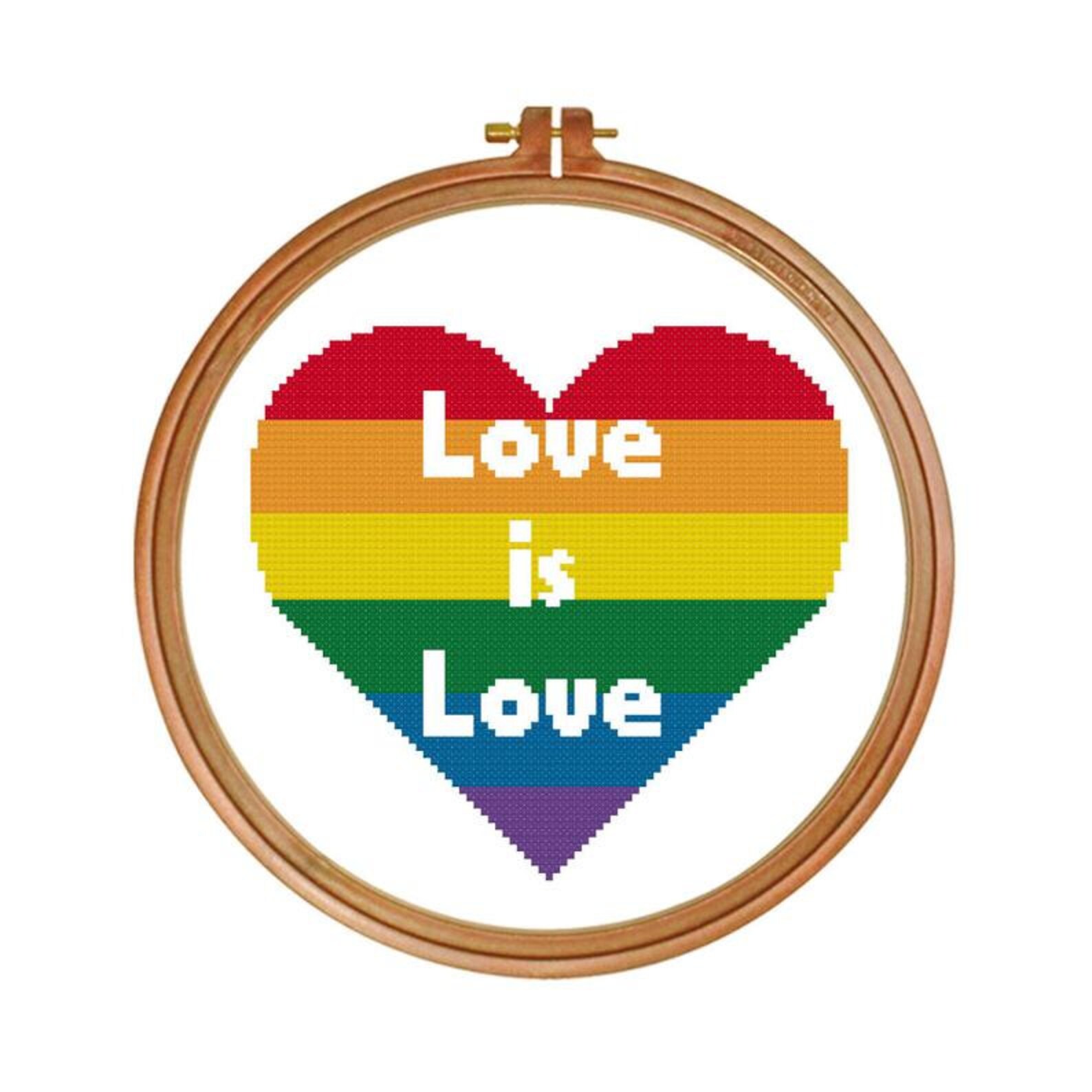 Set of 2 Pride cross stitch pattern Modern pride flag pattern | Etsy