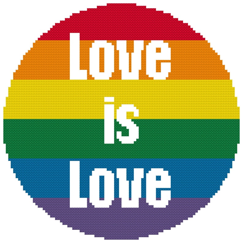 Pride Cross Stitch Pattern Pride Flag Modern Cross Stitch Gay - Etsy