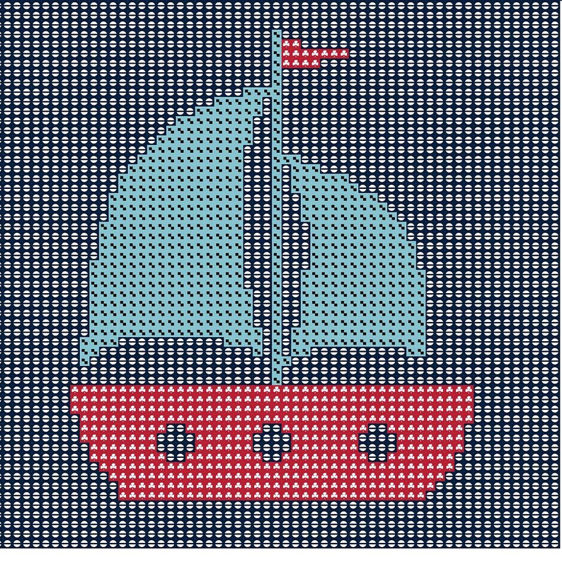 Nautical Birth Record Cross Stitch Pattern, Customizable DIY (PDF ...