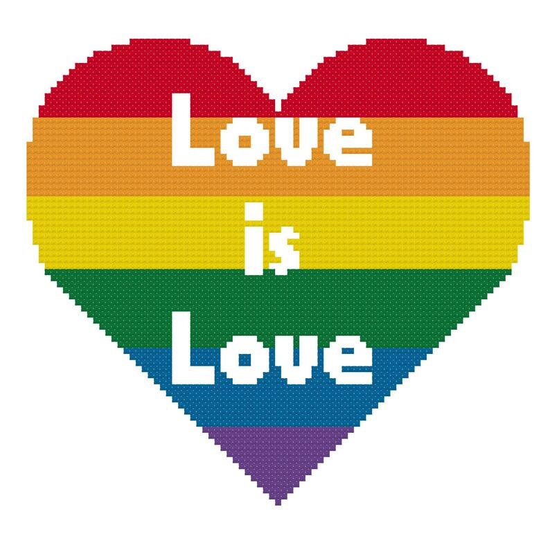 Set of 2 Pride Cross Stitch Pattern Modern Pride Flag Pattern - Etsy