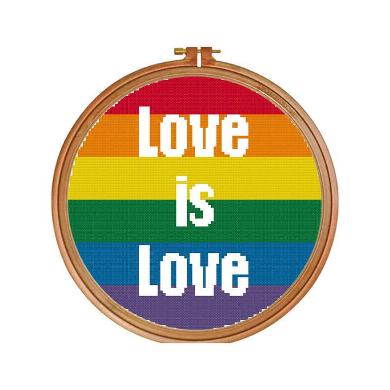 Pride Cross Stitch Pattern Pride Flag Modern Cross Stitch Gay - Etsy