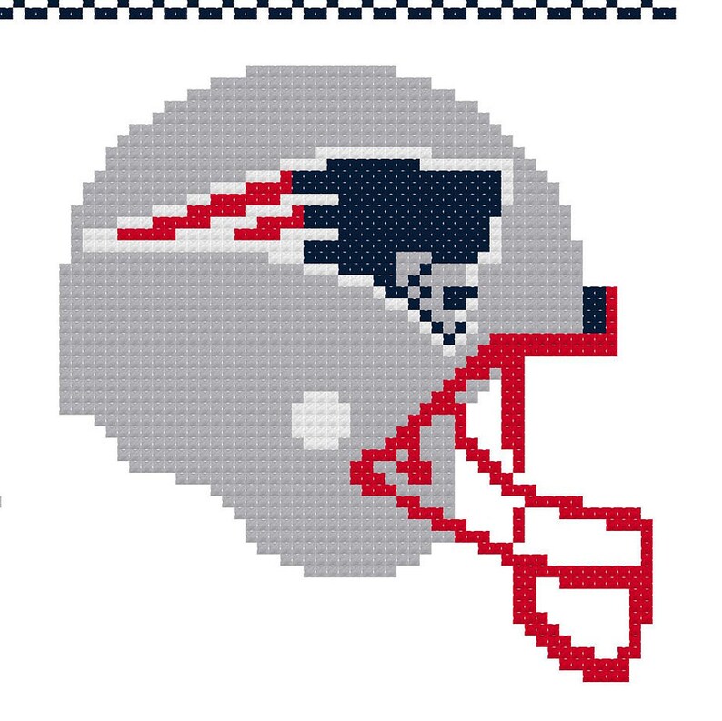 New England Patriots Cross Stitch Football Cross Stitch | Etsy