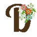 Monogram Cross Stitch«d» -flowers Monogram D Cross Stitch Pattern ...