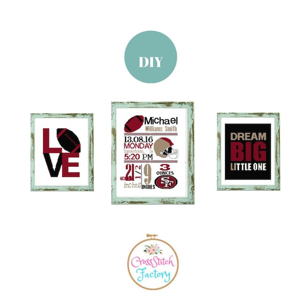49ers Cross Stitch Pattern - Etsy