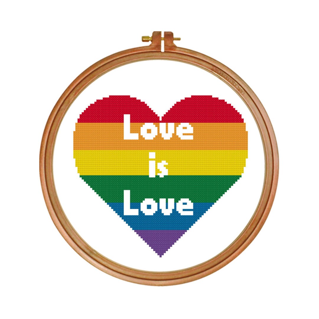Pride Cross Stitch Pattern Pride Flag Modern Cross Stitch Gay Pride ...