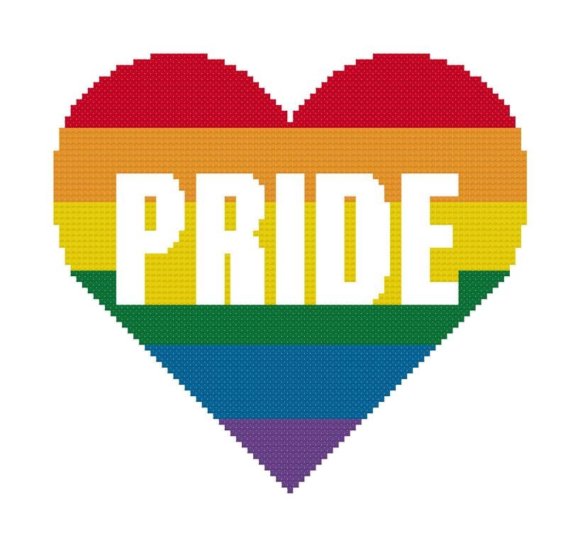 Set of 2 Pride Cross Stitch Pattern Modern Pride Flag Pattern Gay Pride ...
