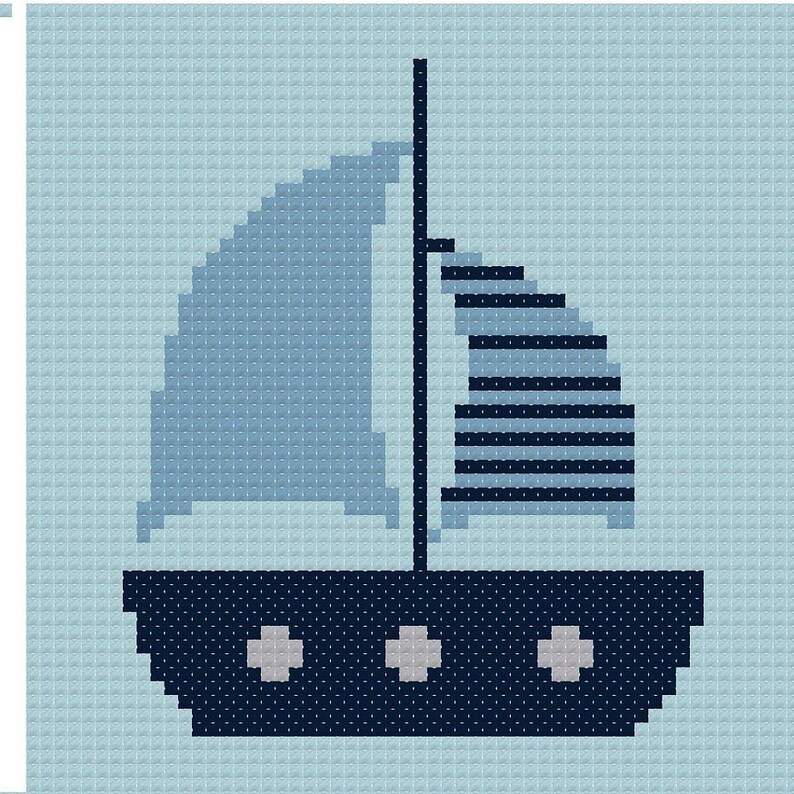Nautical Cross Stitch Pattern DIY Cross Stitch Baby Cross Stitch ...
