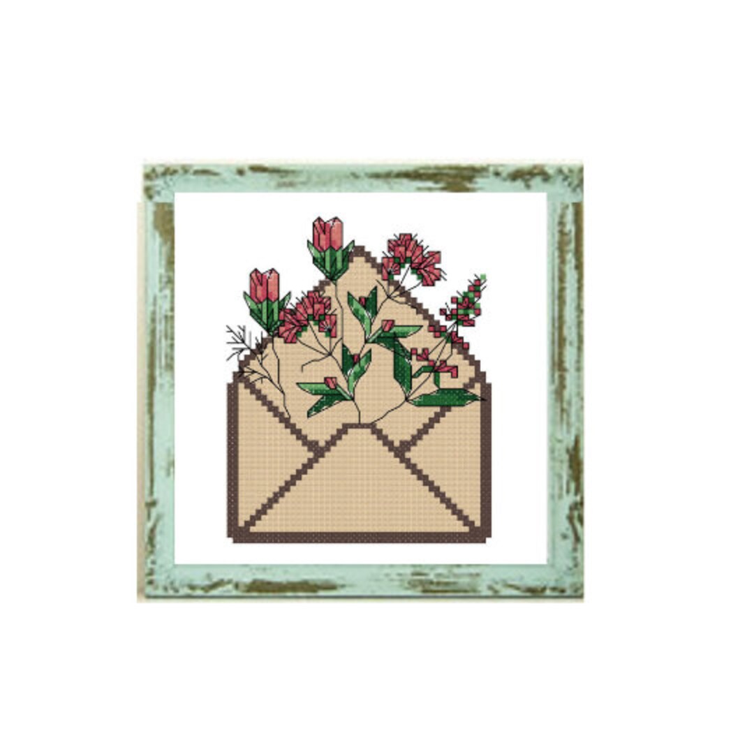 Floral Envelope Cross Stitch Pattern Floral_envelope Cross Stitch Cross ...