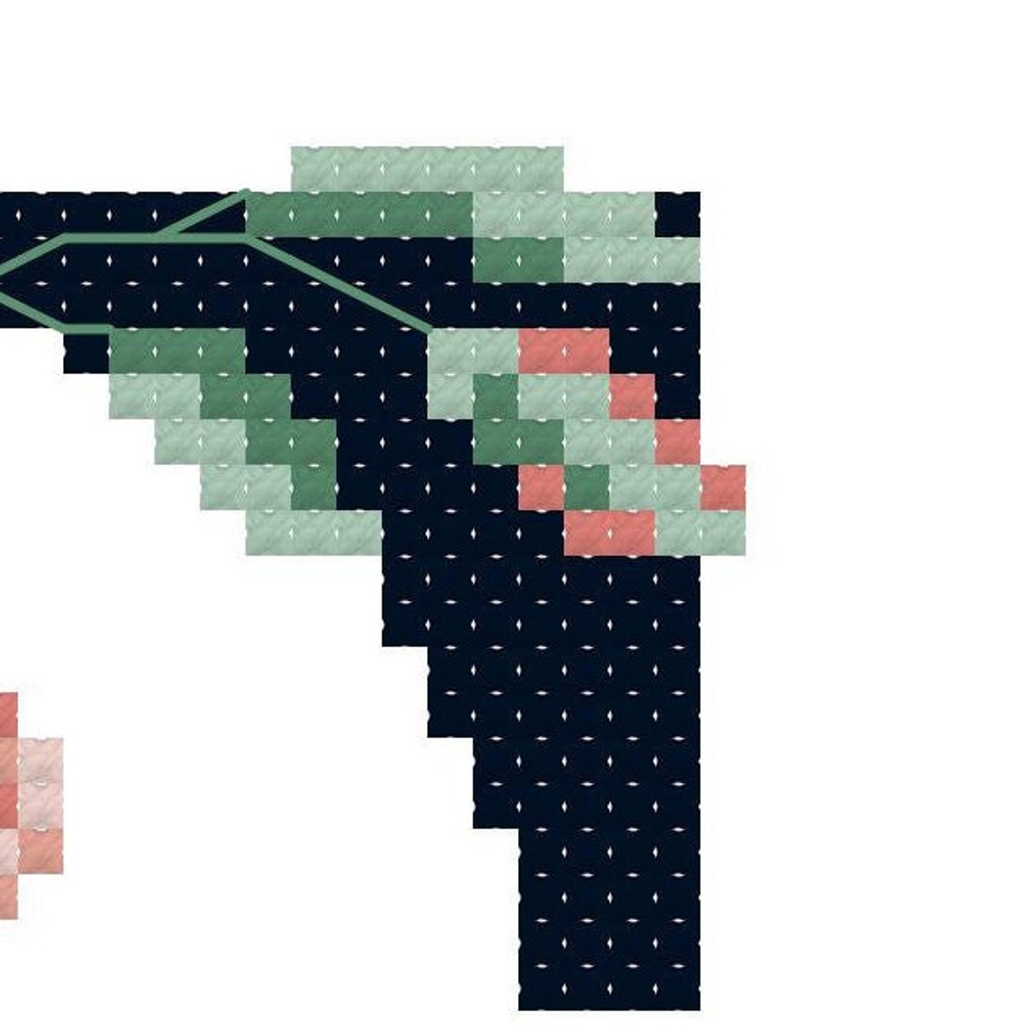 Floral Letter T flowers Monogram T Cross Stitch Pattern - Etsy