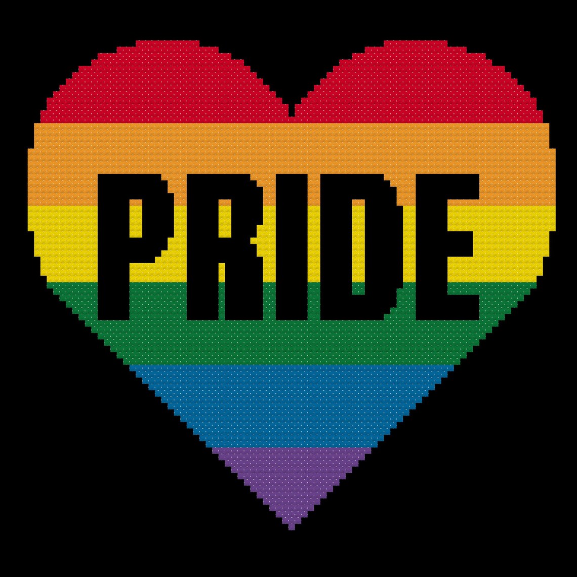 Pride Cross Stitch Pattern Pride Flag Modern Cross Stitch Gay - Etsy