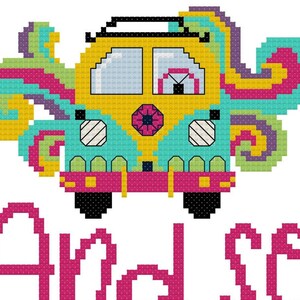 VW Cross Stitch Pattern VW Van Counted Cross Stitch Pattern Modern ...