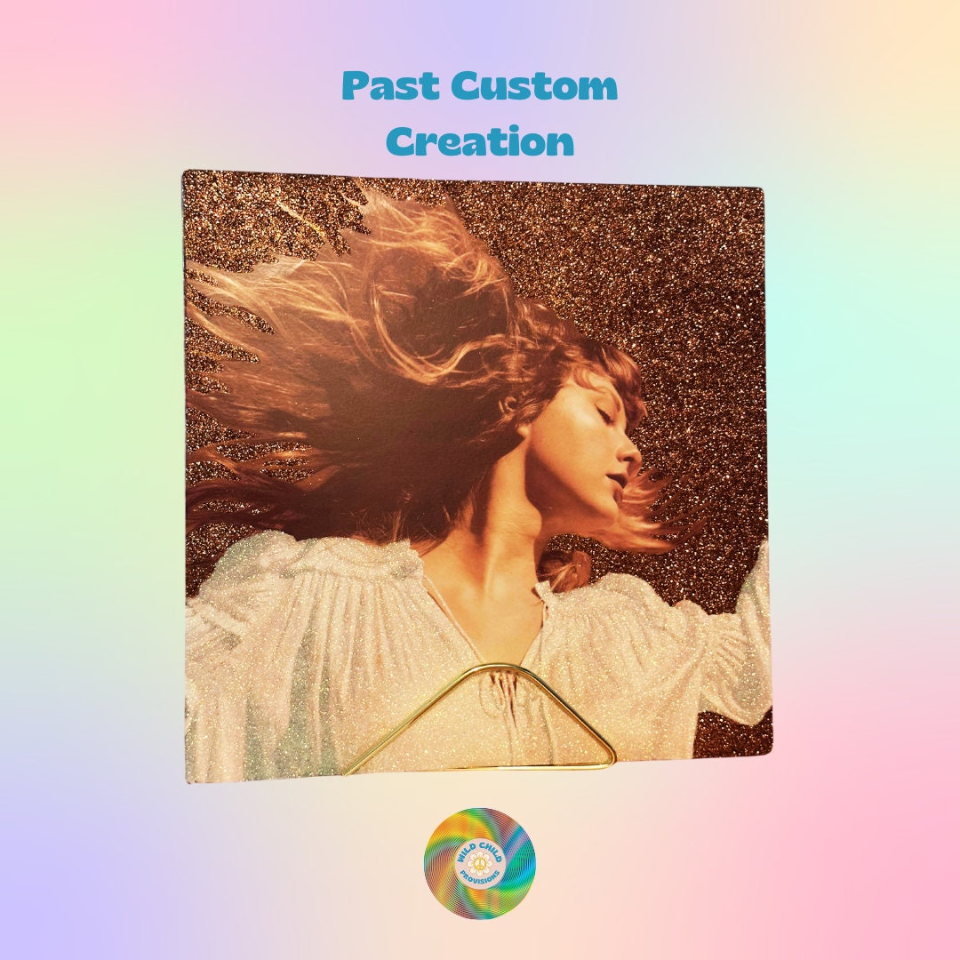 Custom Glittered Album Cover Wall Art | One-of-a-kind Unique Gift Made ...