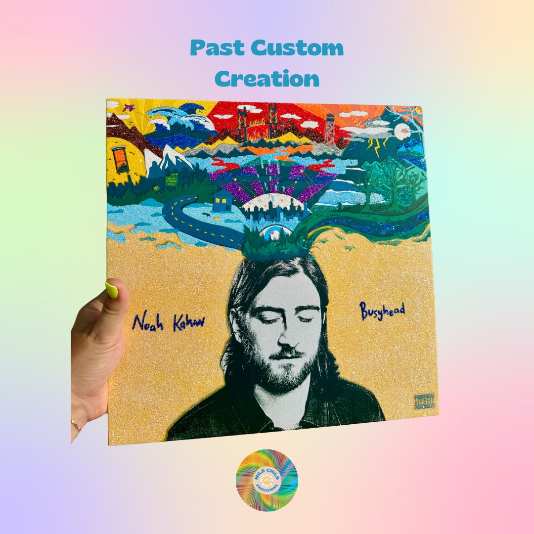 Custom Glittered Album Cover Wall Art | One-of-a-kind Unique Gift Made ...