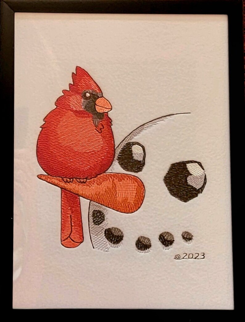 Snowman With Cardinal - Etsy