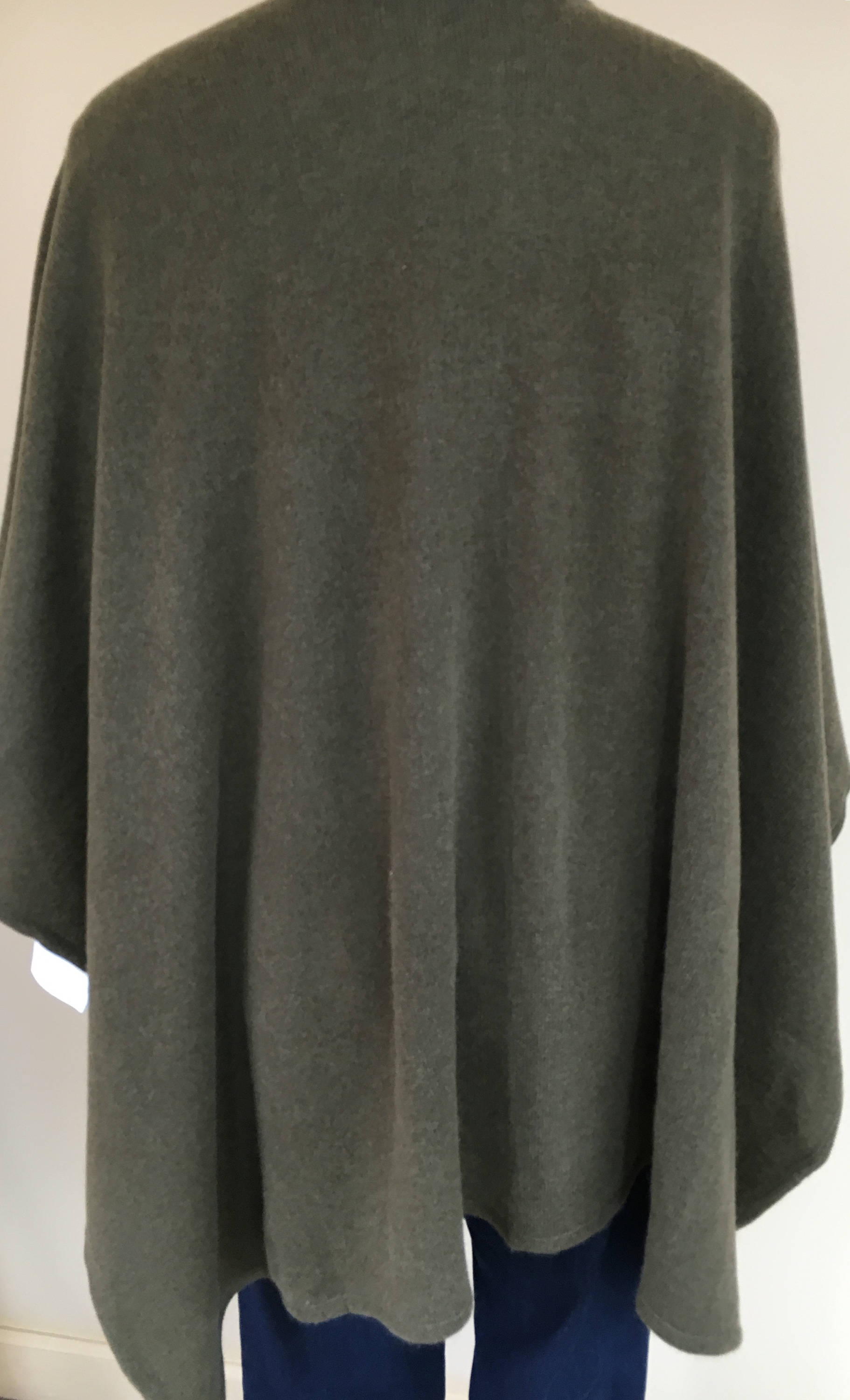 100% Cashmere Ruana Cape-olive - Etsy