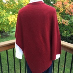 Cashmere Poncho-deep Rust - Etsy