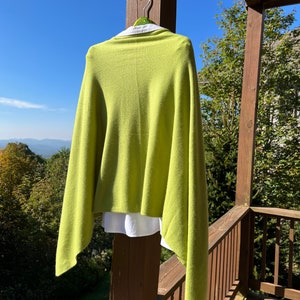 100% Cashmere Poncho Spring Green - Etsy
