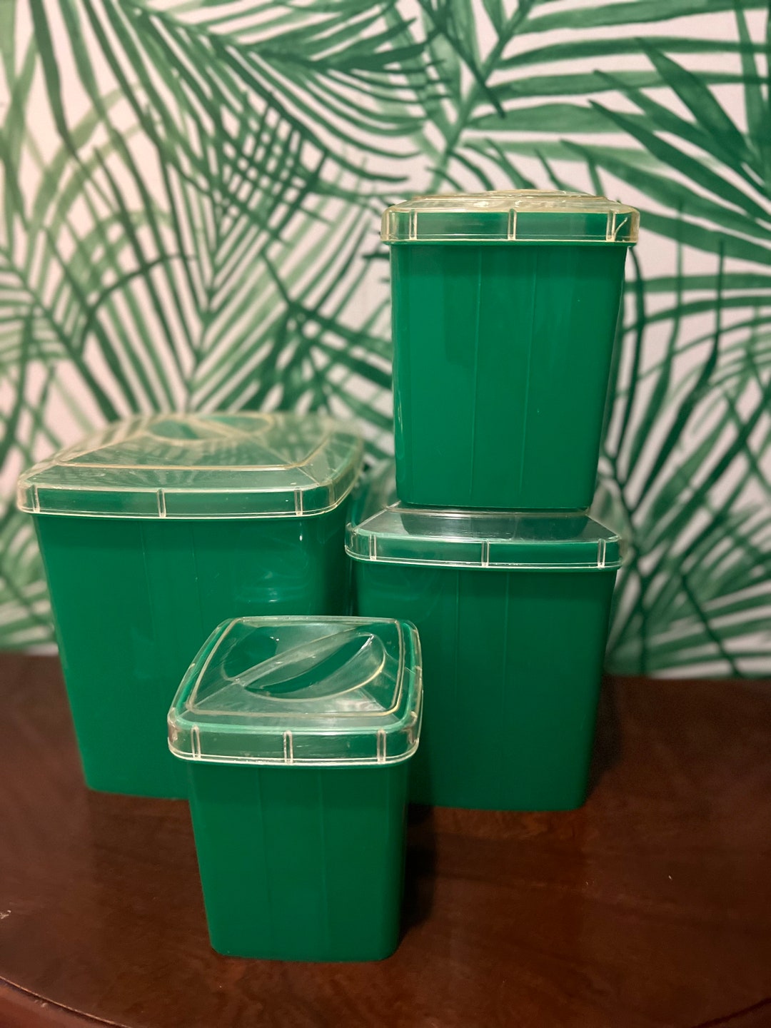 Green MCM Canister Set - Etsy