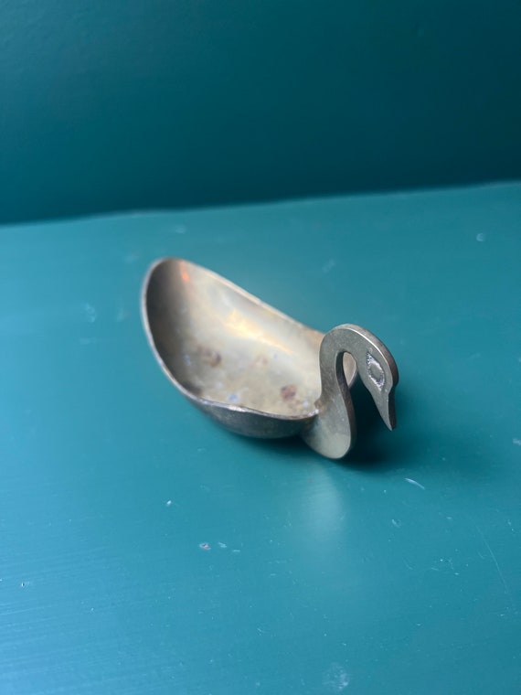 brass swan dish - Gem