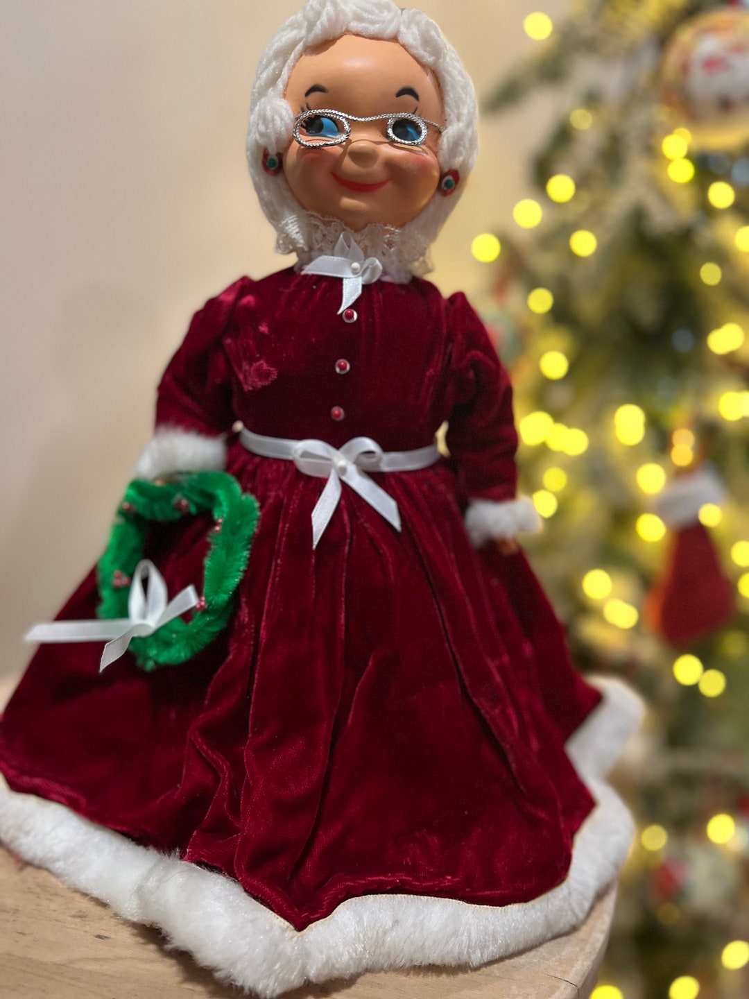 Vintage Mrs Claus Figure - Etsy