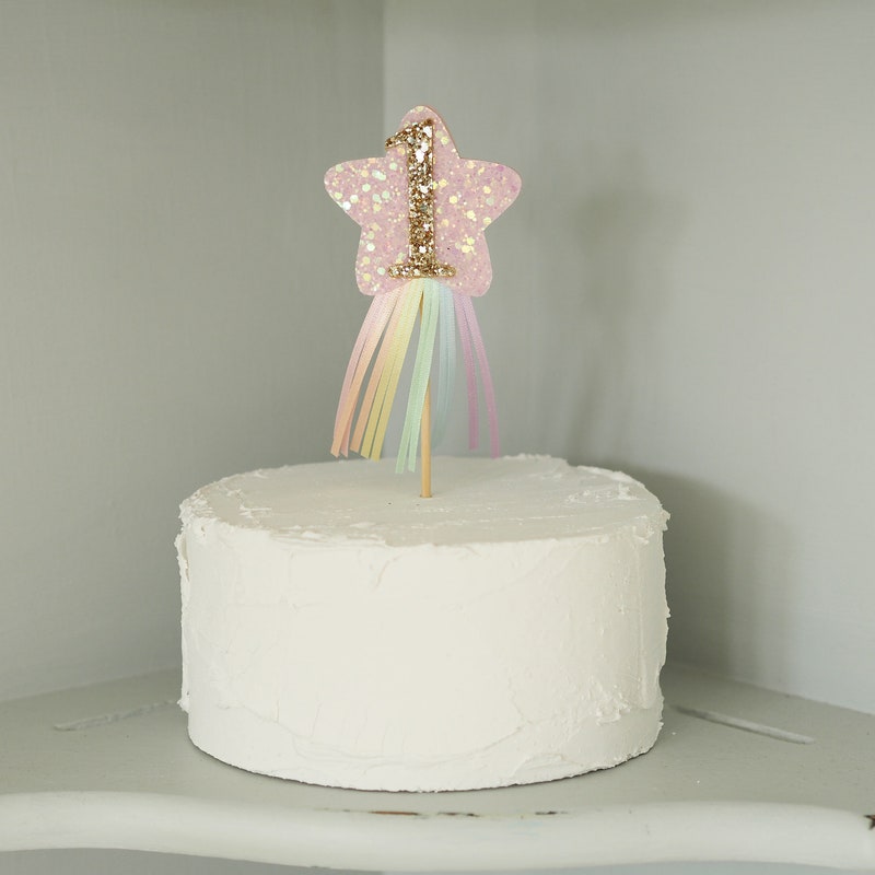Pastel Rainbow Cake Topper - Etsy
