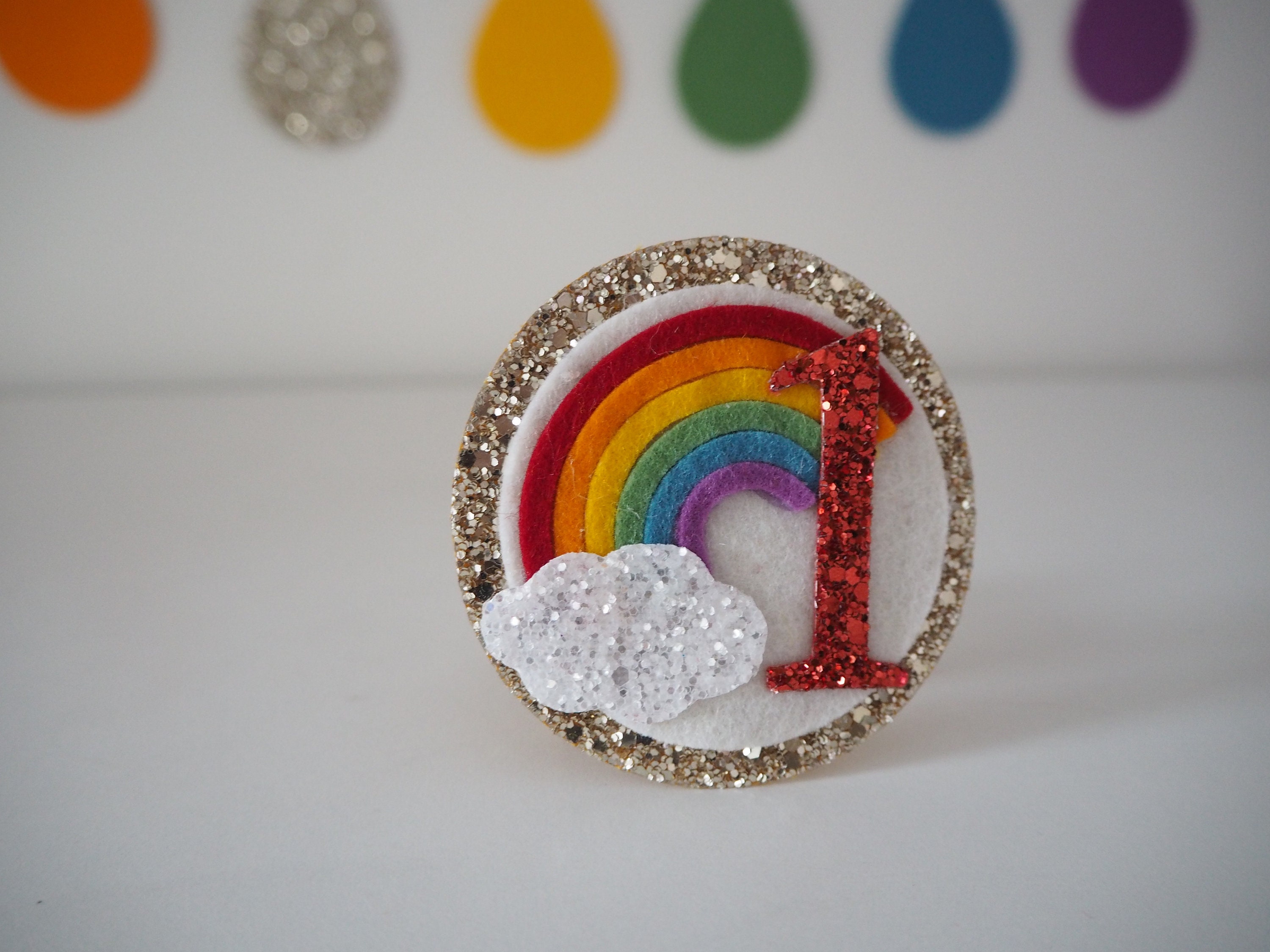 Rainbow Birthday Badge, Birthday Badge, Rainbow Party Theme - Etsy