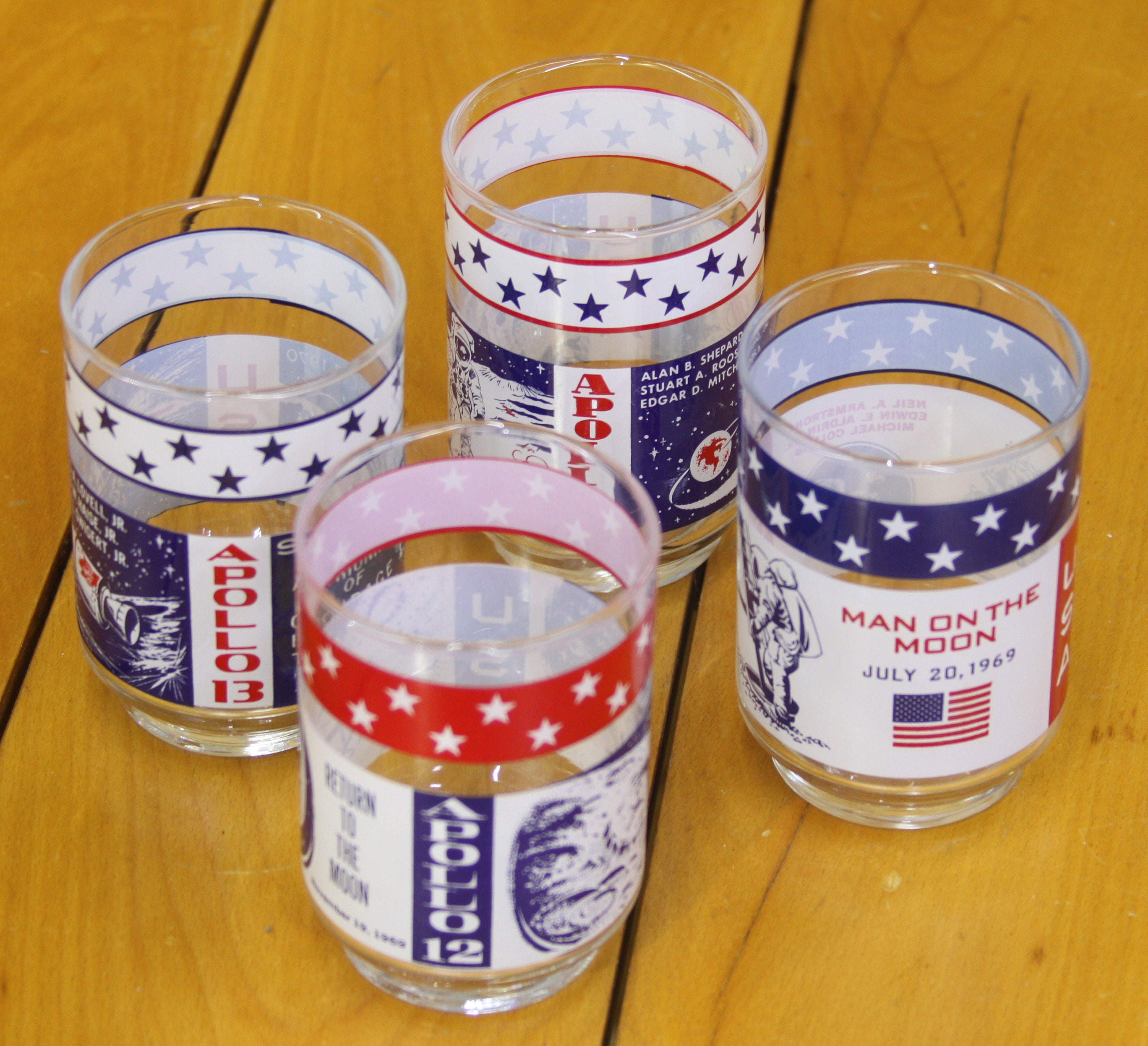 Full Set of Libbey Apollo Mission Glasses With Rare Apollo Glass - Etsy