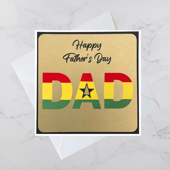 Handmade Cultural 'dad' Flag Fathers Day Card - Etsy
