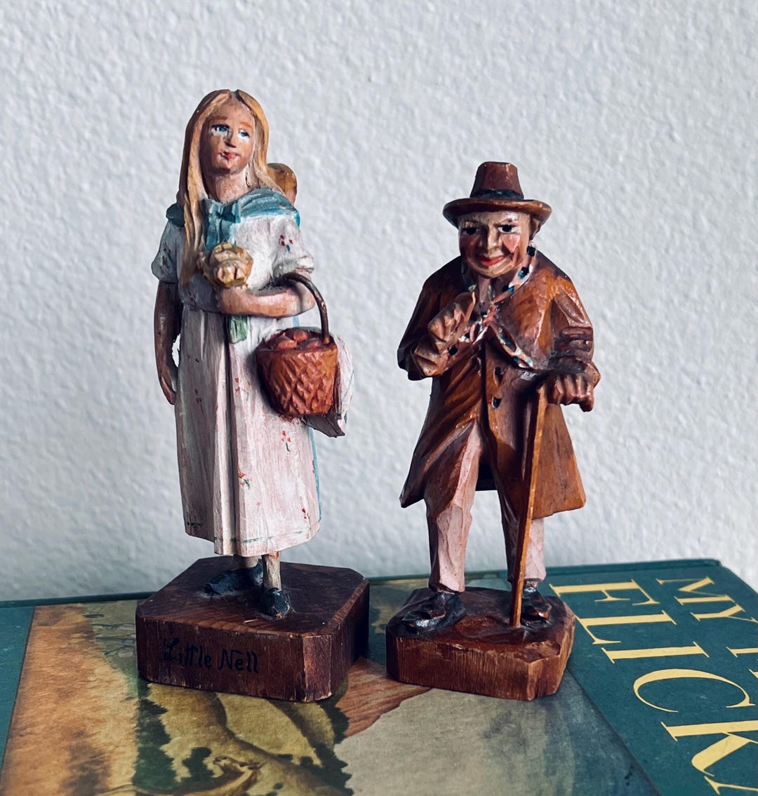 Vintage ANRI Hand Carved Wooden Figurine of Charles Dickens Character ...