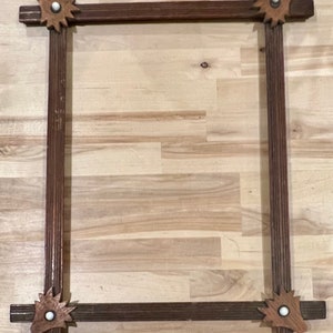 Vintage Tramp Art Wooden Frame Vintage Folk Art Frame Vintage Arts ...